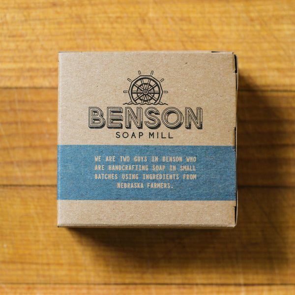 Benson Soap Mill Handcrafted Peppermint Soap Bar - Nebraska In A Box